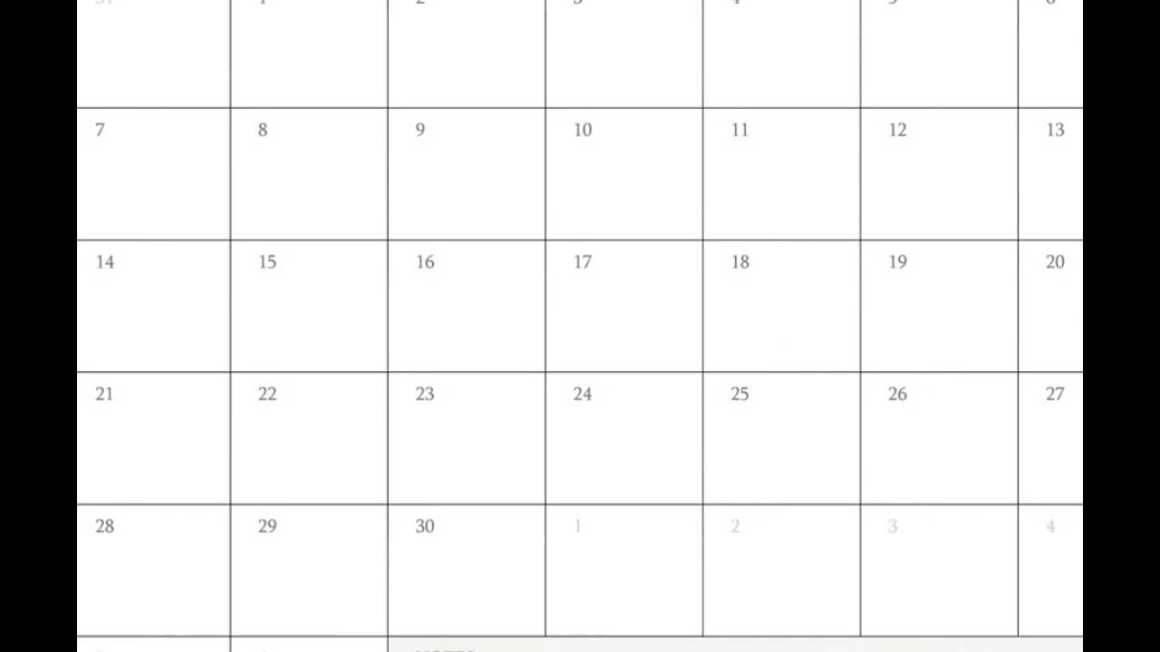 Free 2016 Monthly Calendar Printable