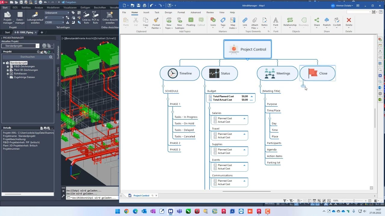 AutoCAD Plant 3D 2023 - FileLinker - MindManager