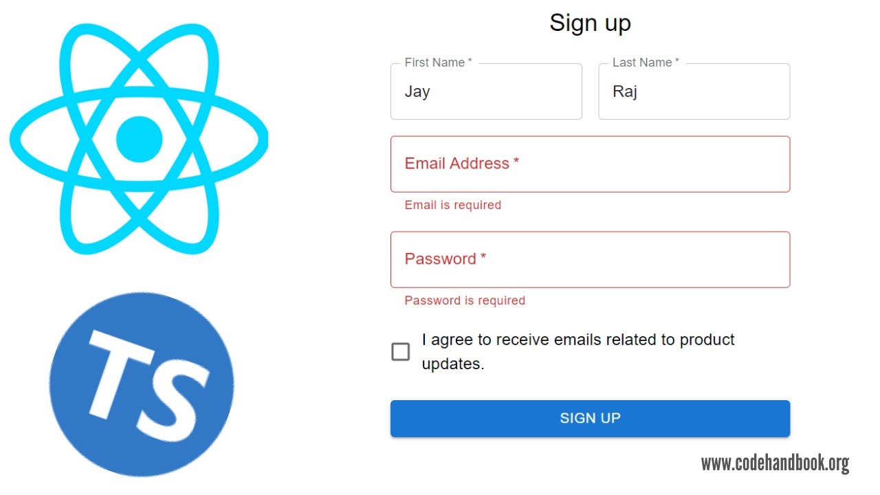 React Form Validations Using useForm | useState | Hook | Material UI | Next.js Tutorial