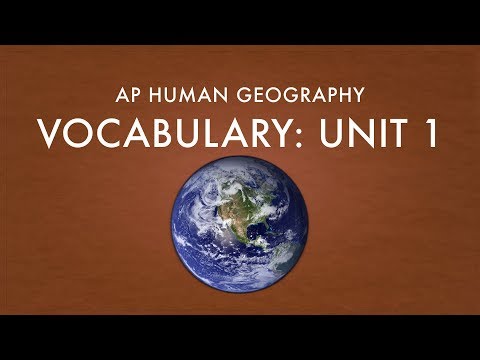 AP Human Geography - Unit 1 Vocabulary
