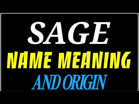 What does the name SAGE mean | SAGE meaning in english | Meaning of name SAGE