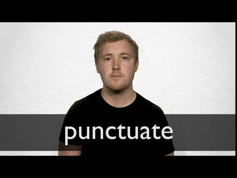 How to pronounce PUNCTUATE in British English