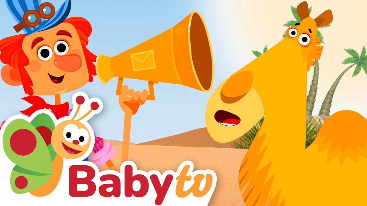 The Post Train Delivers to Kenny the Camel 🐪  | Animals for Toddlers @BabyTV​