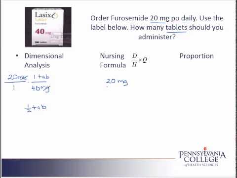 Dose Conversion # 16 Ordered in mg, Administered in tablets