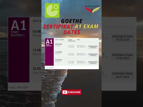 A1 Goethe Exam Dates 2025 | New Delhi | Full Details for German Beginners