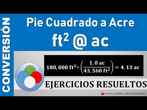 Pies Cuadrados a Acres (ft2 a acres)