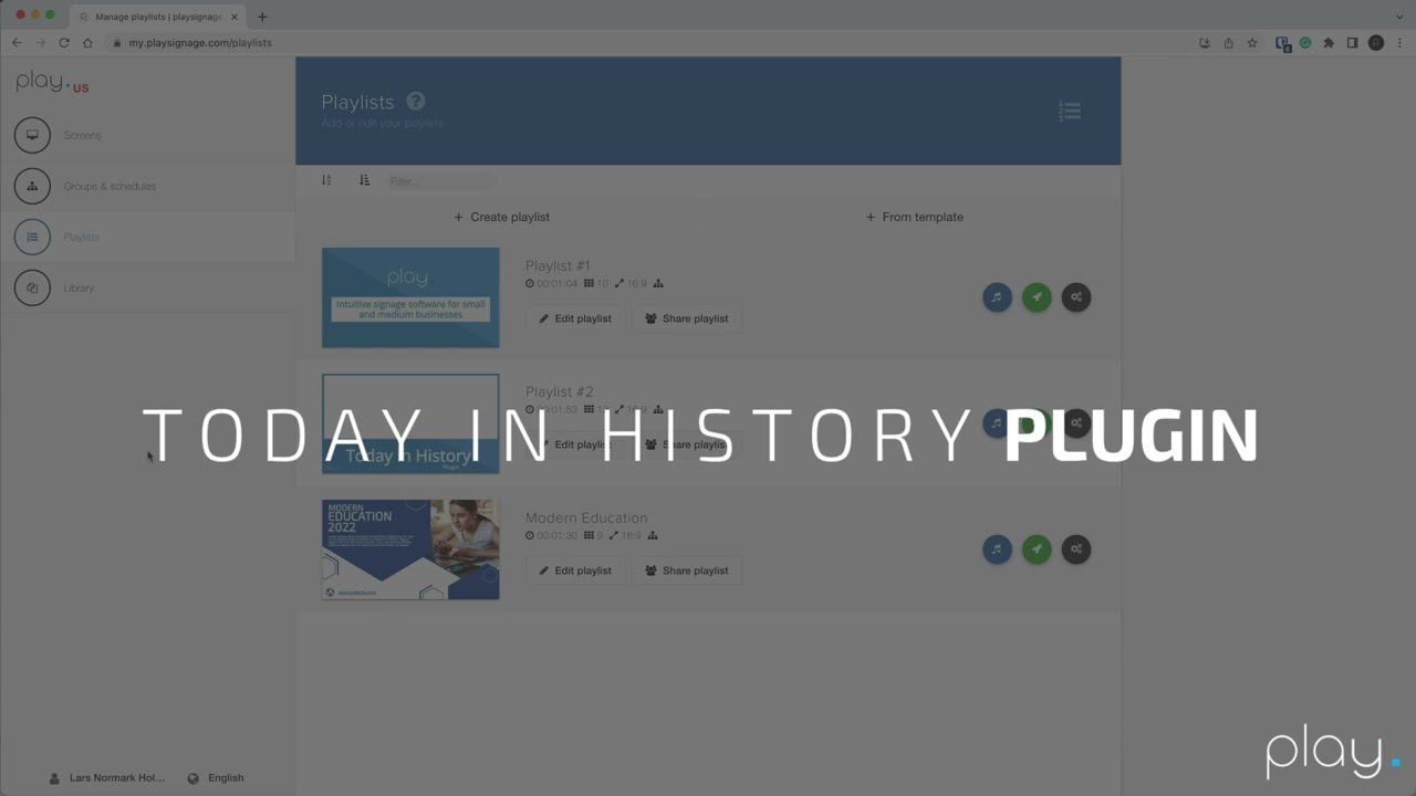 How to set up Today in History Plugin for digital signage