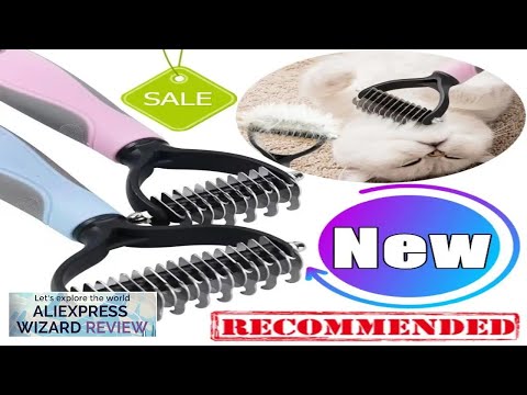 New Professional Pet Cat Hair Removal Comb Brush Dog Grooming Shedding Tools Review