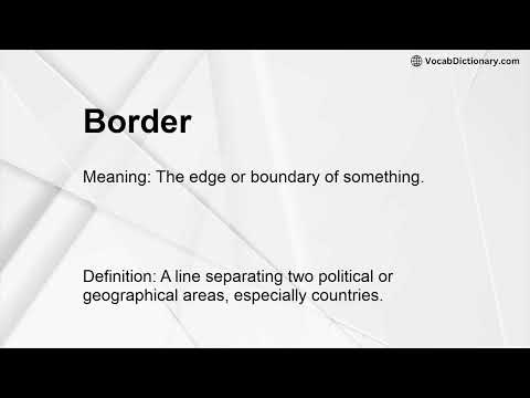 Border Meaning