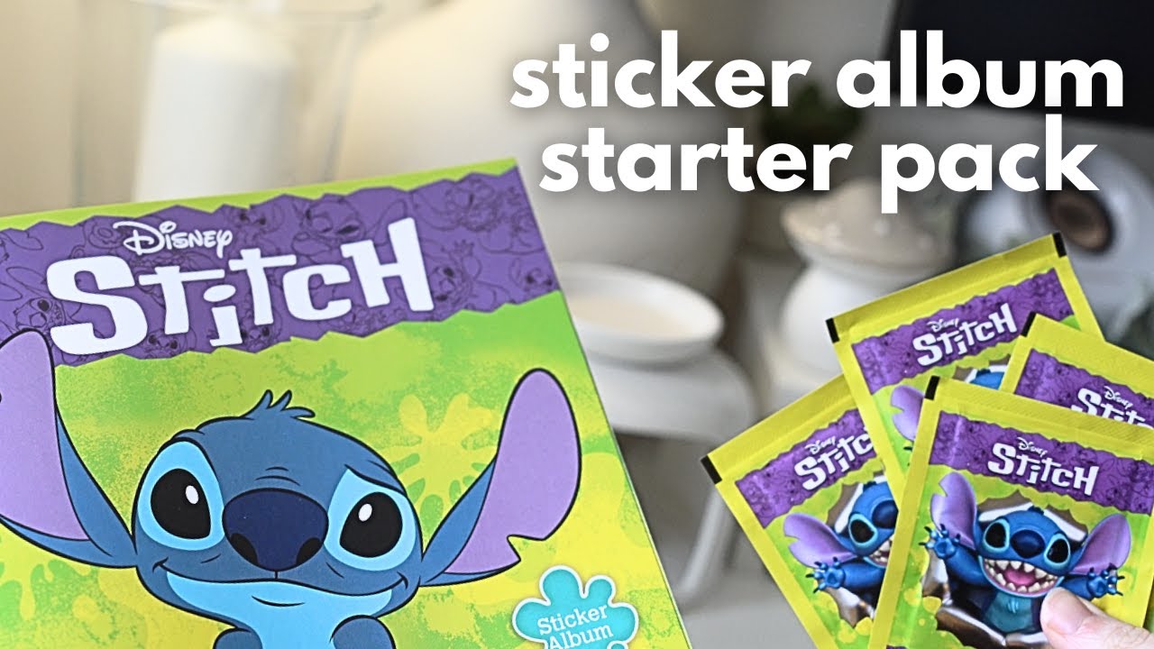 starting my Stitch sticker album  |  Disney Stitch Panini Sticker Album Starter Pack