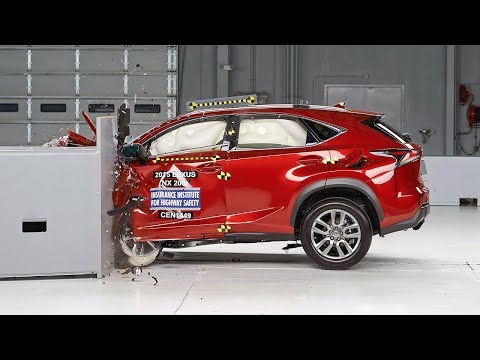 2015 Lexus NX driver-side small overlap IIHS crash test