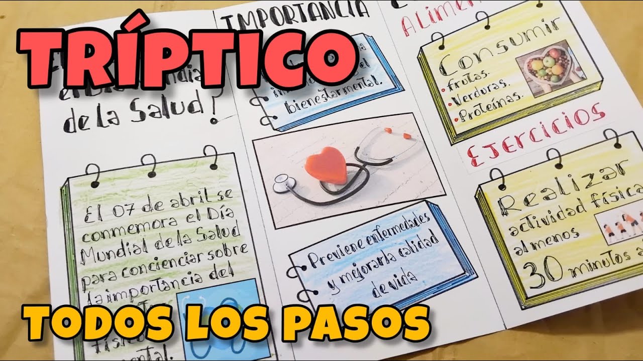 How to Make a Tri-fold Brochure - Easy - World Health Day