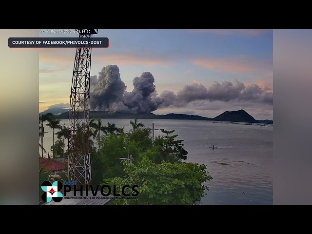 Taal Volcano spews 2,800-meter plume from minor phreatomagmatic eruption