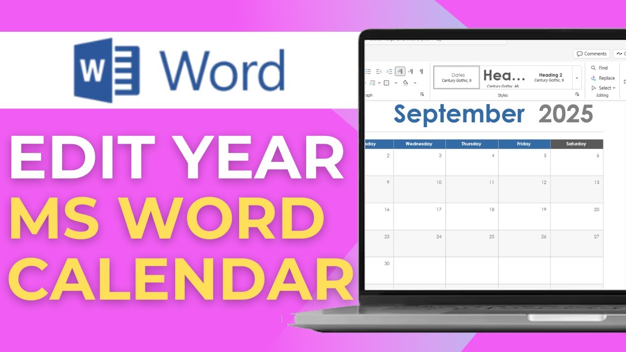 How to Change Year in Microsoft Word Calendar Template (Full 2026 Guide)