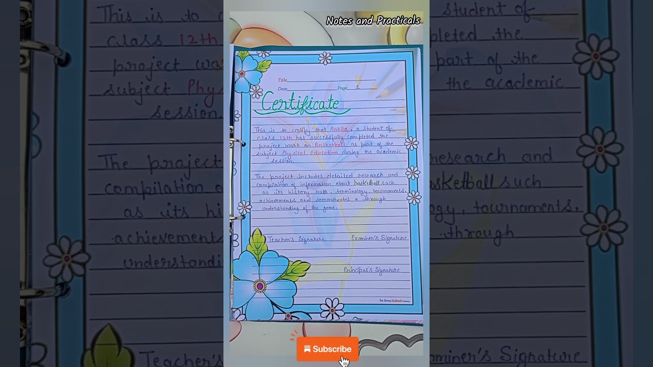 Certificate for project #class12 #class #project #cbse #class10 #practical #file #certificate #study