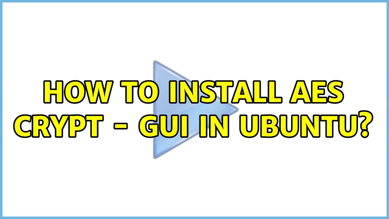 Ubuntu: How to install AES Crypt - GUI in ubuntu?