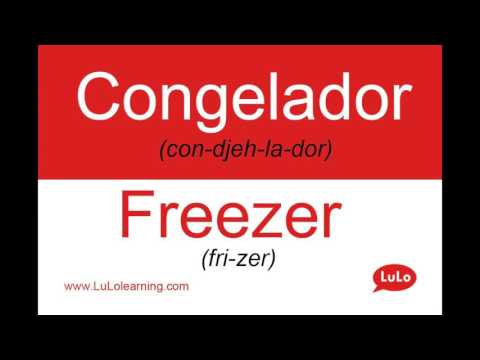 Cómo se dice Congelador en Inglés = How to say Freezer in Spanish