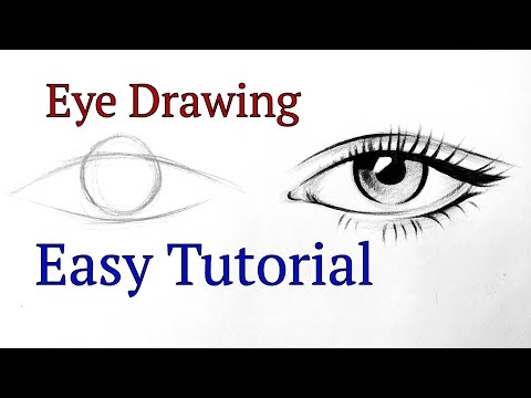 How to draw an eye/eyes easy step by step for beginners Eye drawing easy tutorial with pencil basics