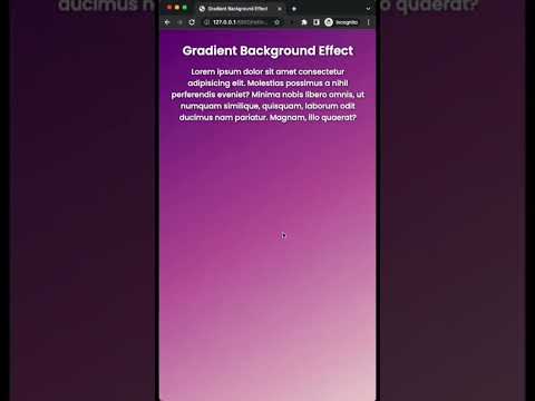 CSS Gradient Background Effect