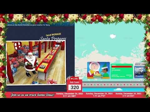 2023 Google/NORAD Santa Tracker LIVE - Archived Clip - Part 1/4