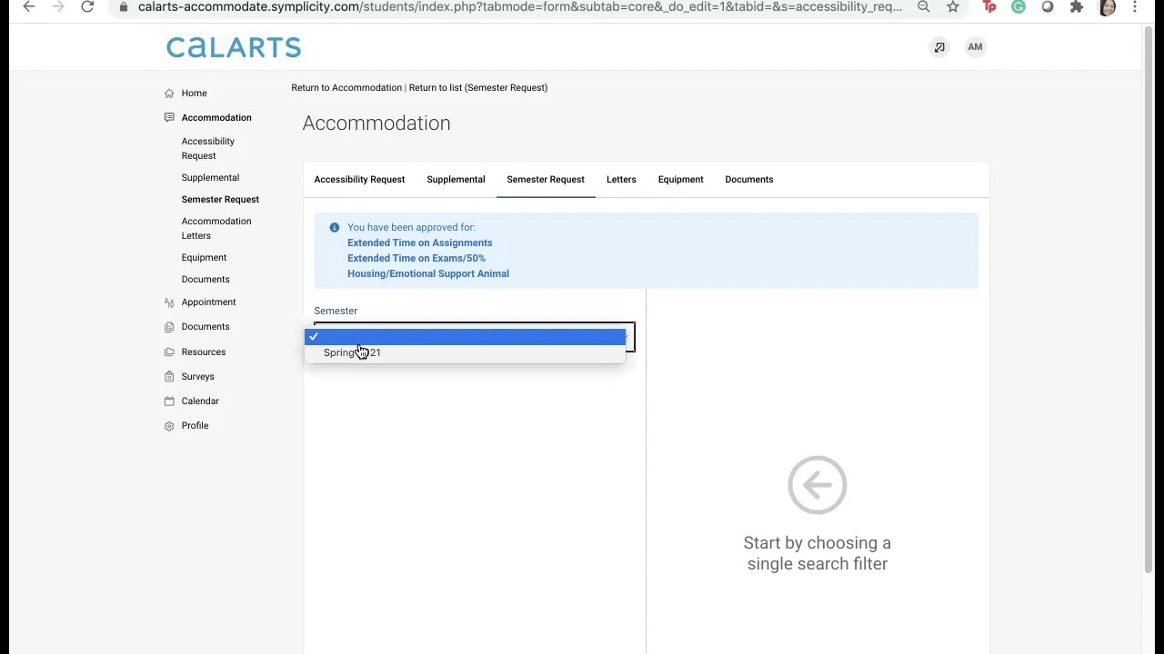 How to Submit a Semester Request Form for Housing Accommodations