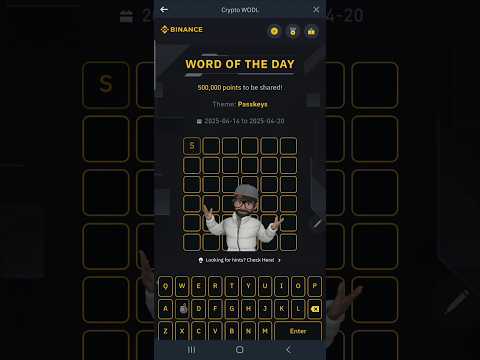 Binance word of the day answer (6 letters)