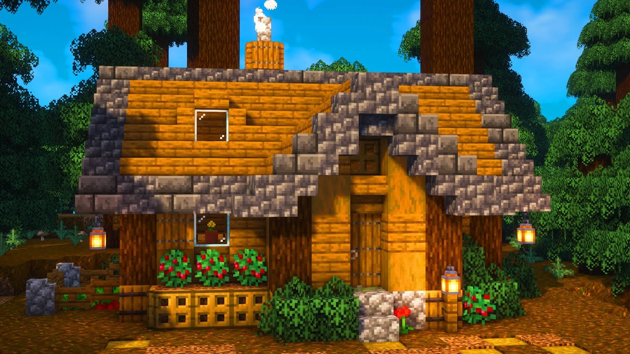 Building a Cozy Spruce Cabin - Minecraft Relaxing Longplay [No ...