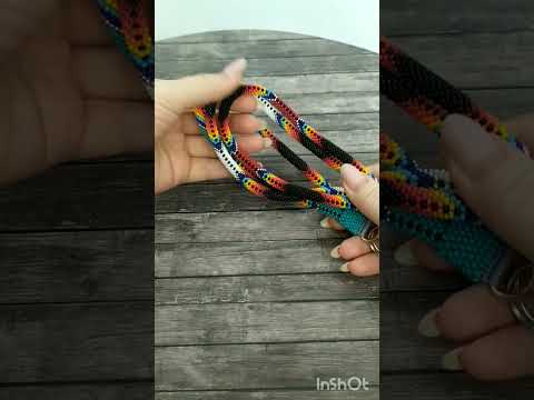 Beaded wrist lanyard for keys