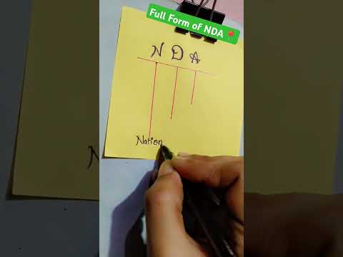 Full Form of NDA | Meaning of NDA | NDA |#shortsfeed #shorts #nda #ndashorts #fullform #gkshorts#gk
