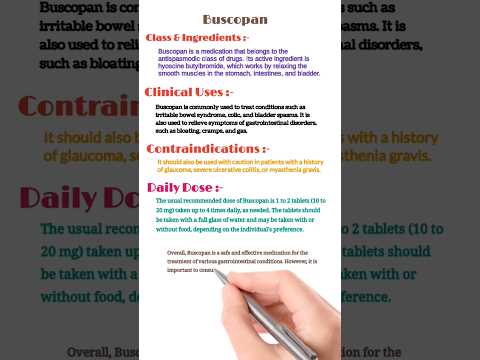 Buscopan Clinical Uses