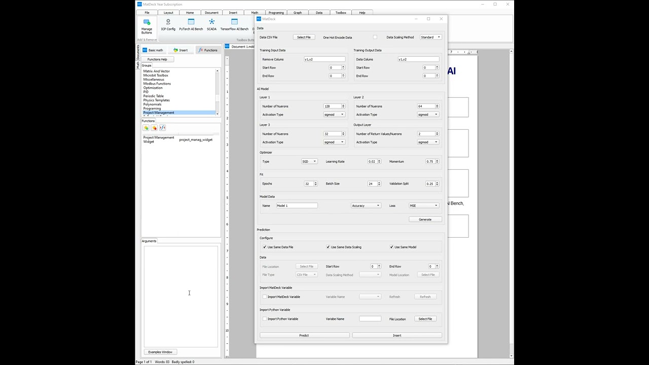 Creating AI Models with the PyTorch AI Bench in MatDeck