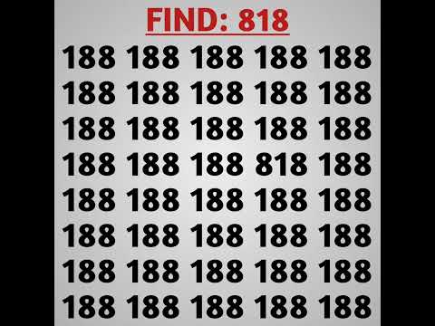 only 0.2% can spot the hidden number in the set of numbers, #iqtest #find #vial #subcribe
