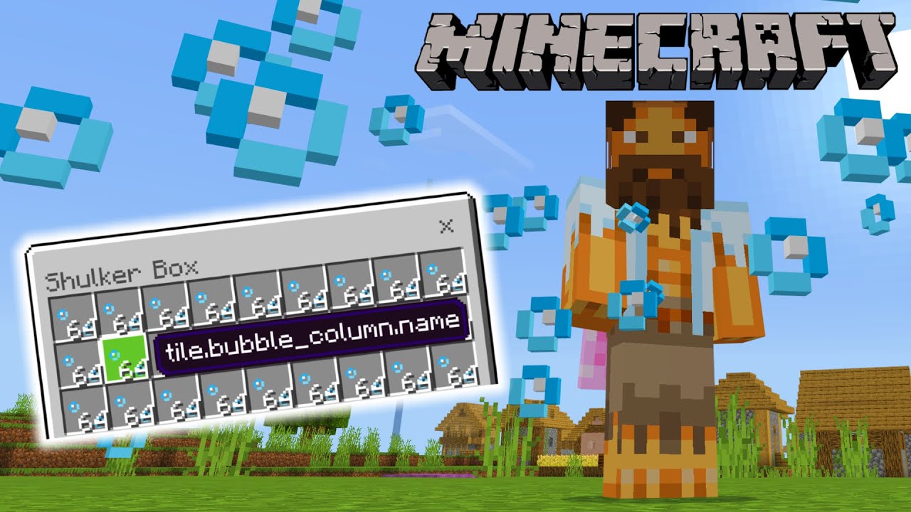 How To Get The BUBBLE COLUMN BLOCK in 100% Survival! Minecraft -Tutorial- PE,Xbox,PC,Switch,Ps