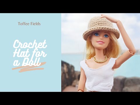 How to Crochet Barbie Hat | Easy Doll Clothes Tutorial for Beginners