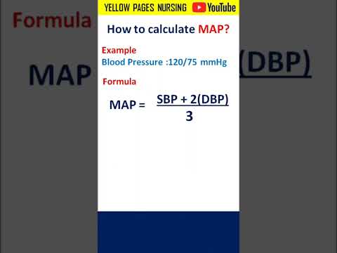 MAP | Mean Arterial Pressure | MAP Calculation