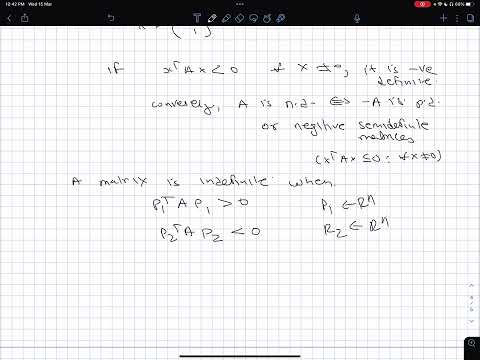 What is a positive definite matrix ?