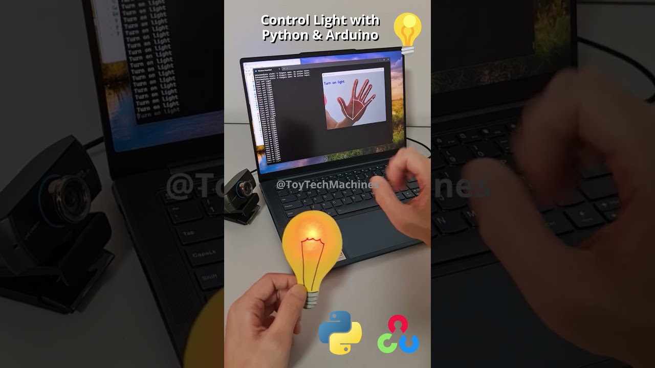 Control Light with Python programming & Arduino: Gesture Magic! 💡🤖