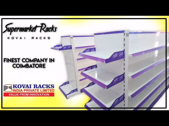 MS Powder Coated Department Racks - Mild Steel Departmental Store Rack ...