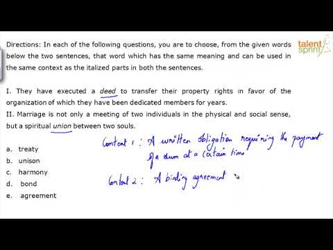 New Pattern Question on Double Synonyms |Advanced Questions 8 to 10|Vocabulary|English| TalentSprint