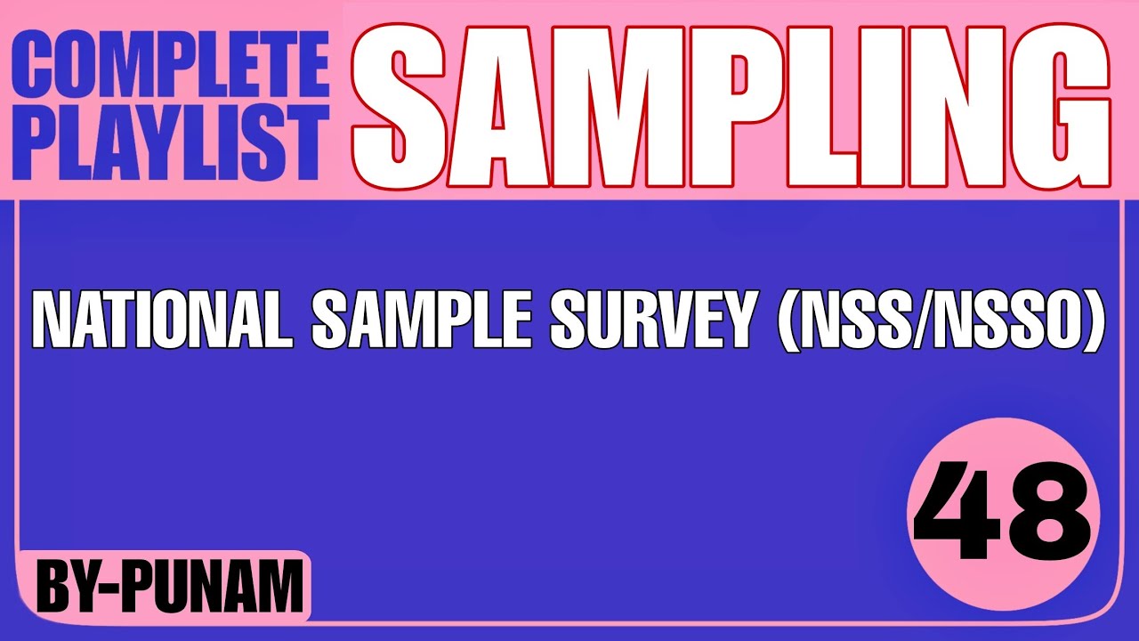 National Sample Survey (NSS/NSSO)|ONE SHOT VIDEO|Solved eg.|Statistics by Punam|Competitive exams|