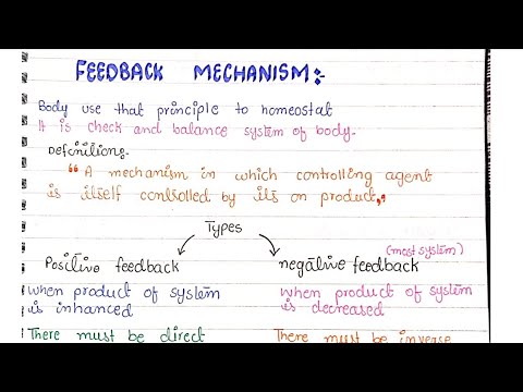 Feedback mechanism | MDCAT 2023 | Coordination And Control