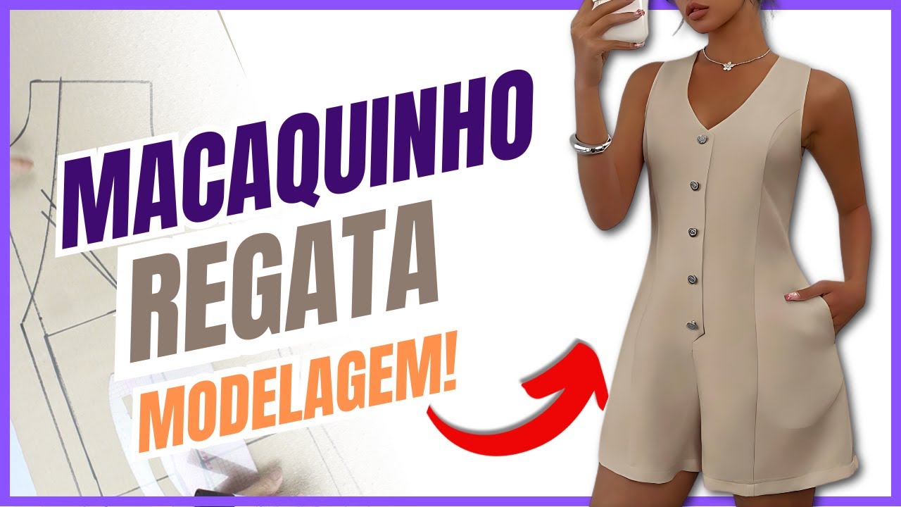 Modeling of Short Women's Jumpsuit in Tank Top Style/Complete Step by Step