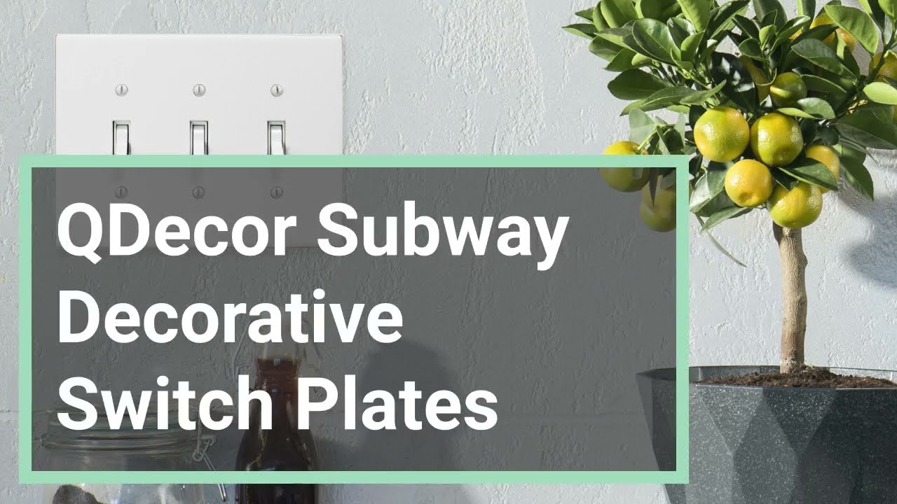 QDECOR Decorative Subway Switch Plates