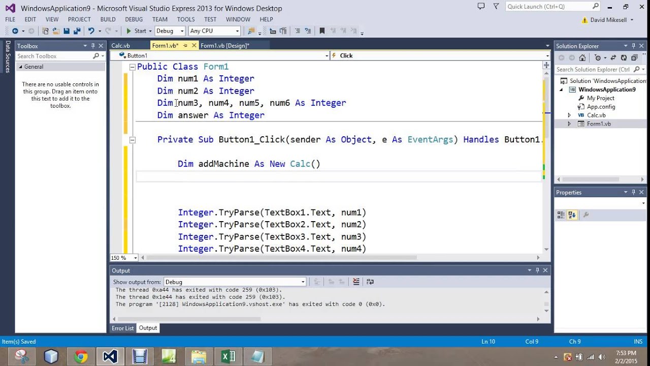 VB Creating an Instance of a Class