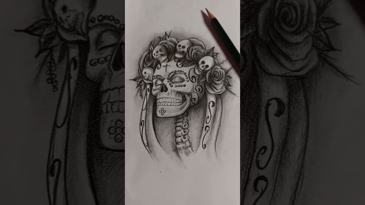 Santa Muerte #drawing #santamuerte #graphite #art #johndewit