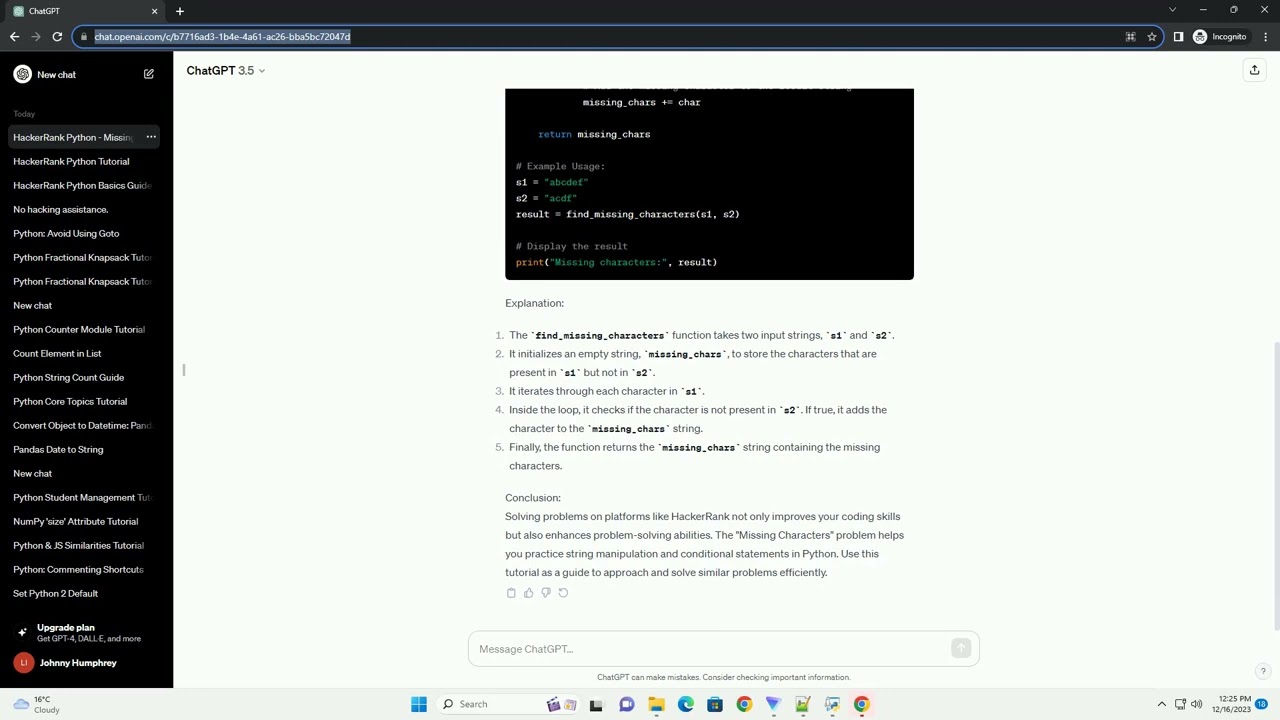 hackerrank python basic certification solution missing characters
