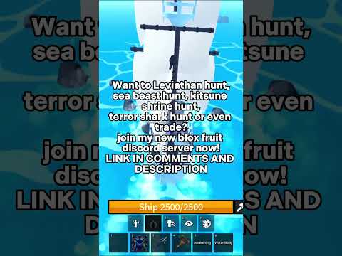 Leviathan hunts!! Link for discord server in comments!! #roblox #bloxfruits #bloxfruit