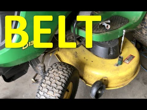 How to Install DECK BELT John Deere Riding Mower D100 D105 D110 D120 D130 D140 + Riding Lawn Mowers