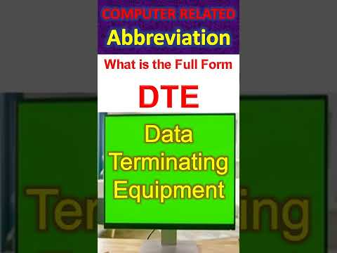 What Is The Full Form Of DTE (Data Terminating Equipment) #mcqshorts #shortsgk #shortsmcq