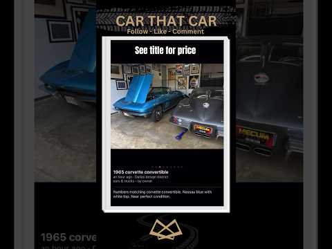 Numbers matching corvette convertible Craigslist Dallas Texas Nov 12 $65,000